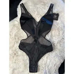 Honey Birdette | Tops | Rare Honey Birdette Vesna Black Mesh Panel ...
